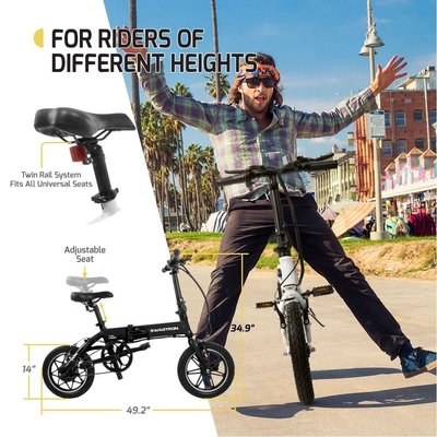 2 Wheel Mini Folding Smart Electric Bike Built In Lithium Battery 14 Inch Tyre Size