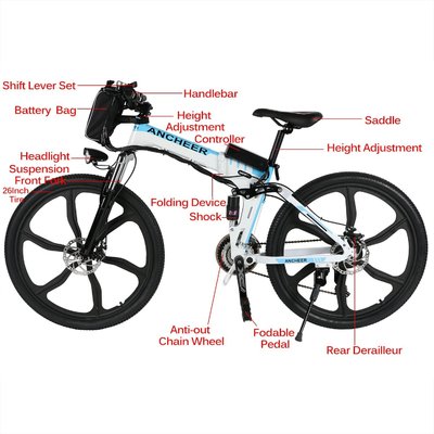 Professional Battery Powered Bicycles Foldable Electric Powered Mountain Bike