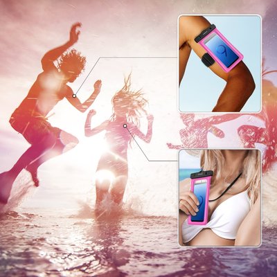 Colorful Universal Cell Phone Water Pouch , Waterproof Floating Phone Bag