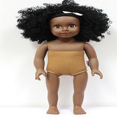 18 Inches  vinyl African American dolls with half  colth body