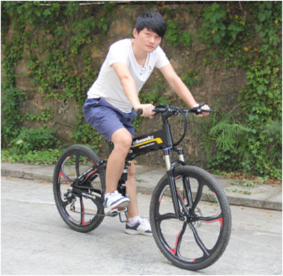 Lightweight Folding Mountain Bike 26 Inch Disc Brake With Samsung Lithium Battery