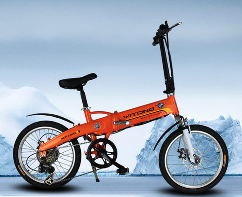 Black White Orange Color Electric Folding Bike Lightweight With CE Certification