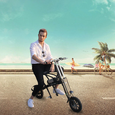 Adjustable Handlebar Height Folding Electric Bike Scooter Mini Size With Disc Brake