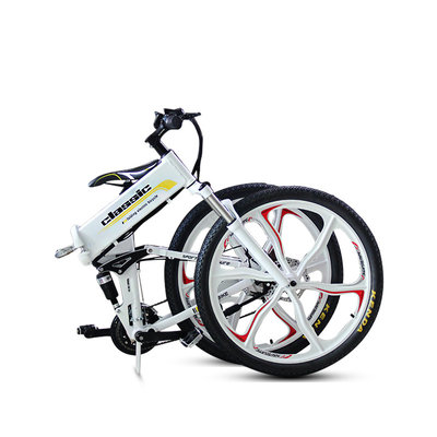 HANMA Folding Electric Bicycle 36V Adjustable Seat Height Multi - Color With Soft Tail