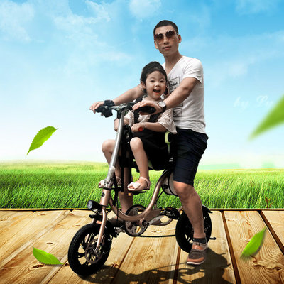 Aluminum 6061 Material Fold Up Electric Bike , Foldable Electric Scooter YT S1