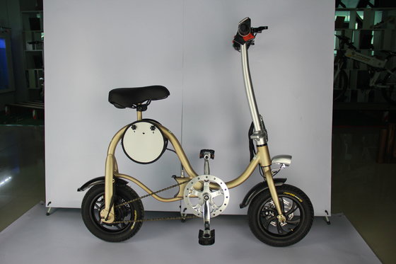 80cm Wheelbase Folding Electric Bike Aluminium Alloy Body 250W 12 Inch Long Lifespan