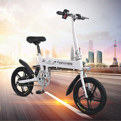 Collapsible Fold Up Electric Bike , Lightweight Folding Bike 36V 250W 16 Inches