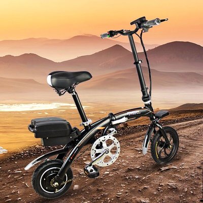 Folding Hybrid Mini Electric Bicycle 12 Inches Wheels 250W 36V Aluminum Wheel