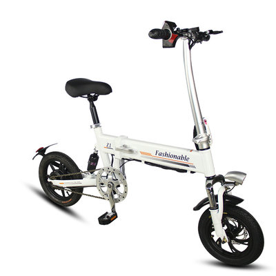 Hybrid Electric Folding Bike Lightweight 250 W 7.8 AH 14 Inches LCD Screen Meter