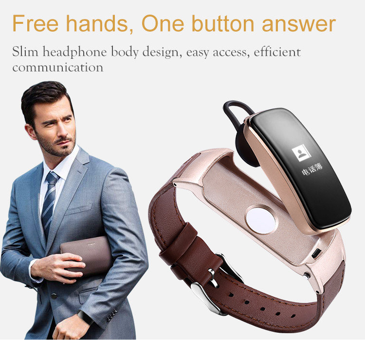 Smart Bluetooth Sports Activity Bracelet , Touch Screen Smart Watch Wristband