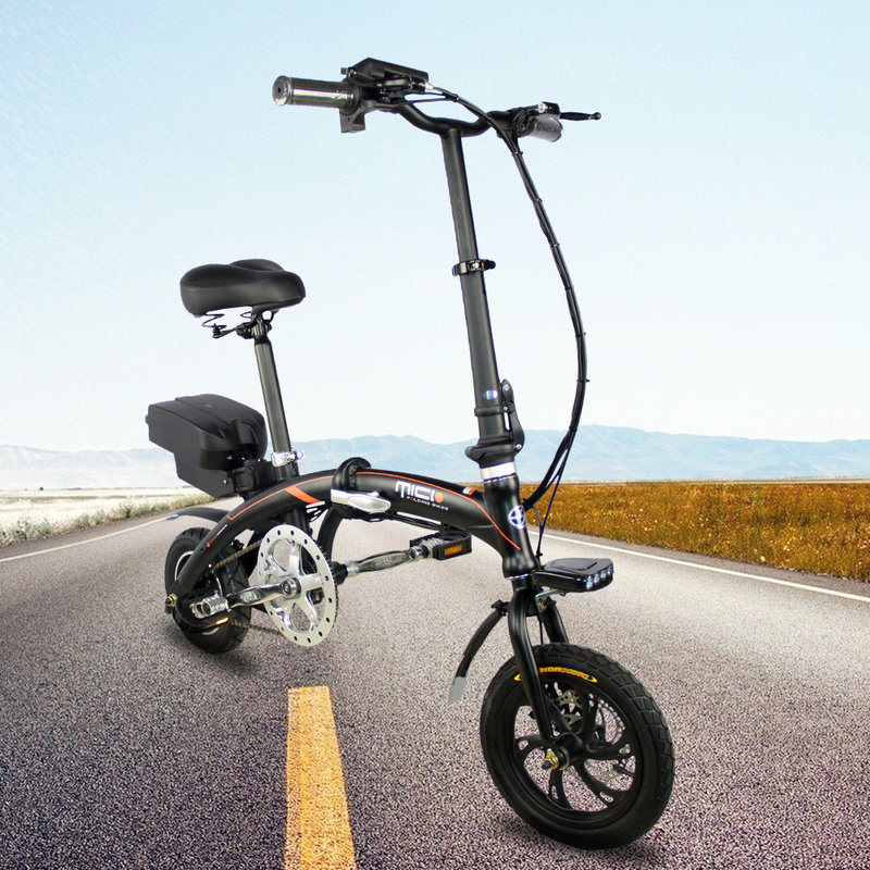 3-5hrs Charging Time Folding Electric Bike 6061 Aluminum Alloy YT C1 Color Black