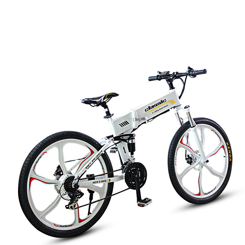 250W 36V Folding Electric Bike Double Shock Absorption Mountain Bicycle 26 Inches