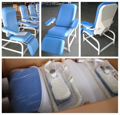 Mechanical Blood Donor Chair High Durability Iron Material Hospital Furniture