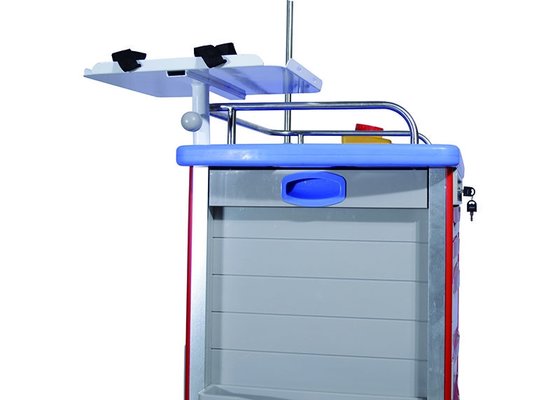 Dust Proof Emergency Medicine Trolley Centralized Locking System Optional Size