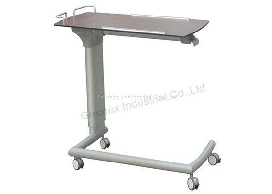 Tilt Function Hospital Care Furniture OverBed Table Gas Spring Controlled For Laptop