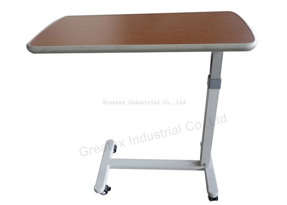 800mm x 400mm Hospital Bed Tray Table Adjustable Height Mobile With Wheels