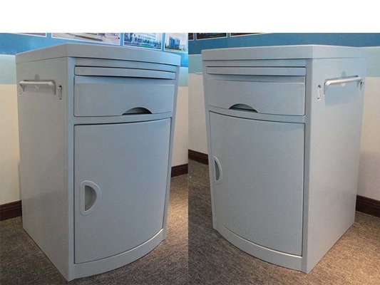 ABS Plastic Hospital Patient Room Furniture With Dinning Board / Towel Hangers