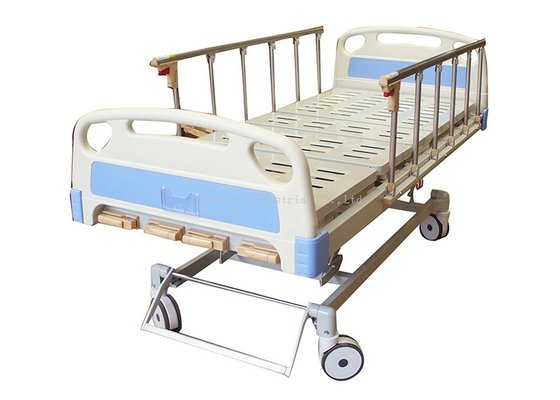 5 Functions Manual Hospital Bed With Folding Aluminium Alloy Handrails