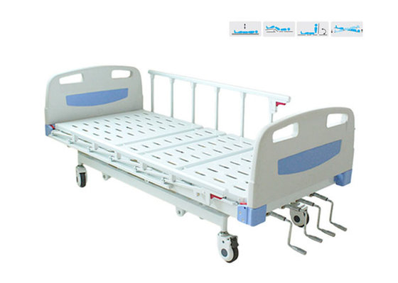 Hand Crank Medicare Hospital Bed Noiseless Castors Front - Back Tilt Function