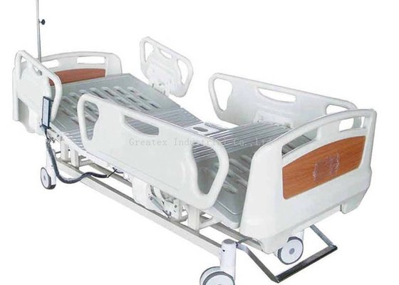 High Strength Electric Hospital Bed , Electric Patient Bed Steel Frame / ABS Side Rail