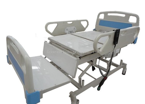 All Electric Hospital Bed Four Sections PE Bed Board Providing Sitting Position