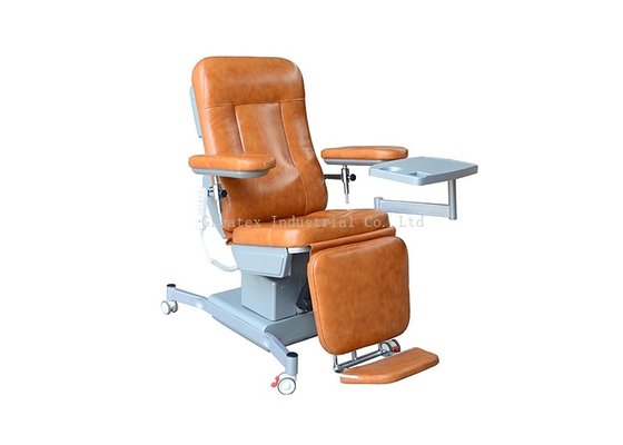 Orange Medical Treatment Chair Electric Control Back Foot / Height Adjustable