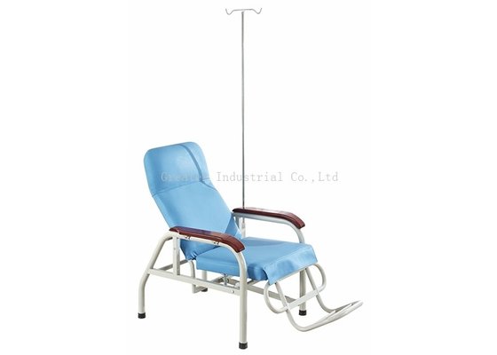 Blue Medical Infusion Chairs Hospital Nursing Room Furniture High Load Capacity
