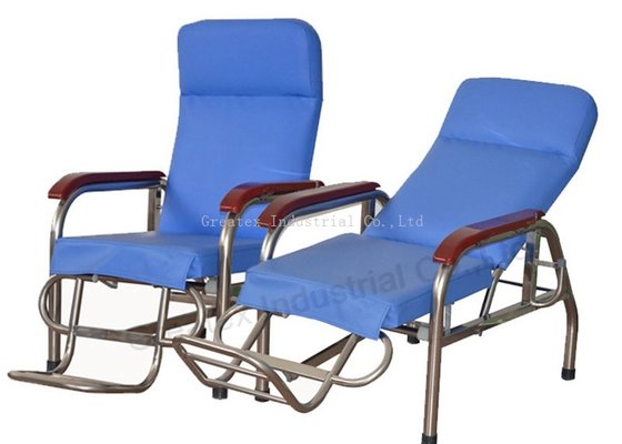 Durable IV Infusion Chairs , Blood Transfusion Chair Adjustable Reclining Position