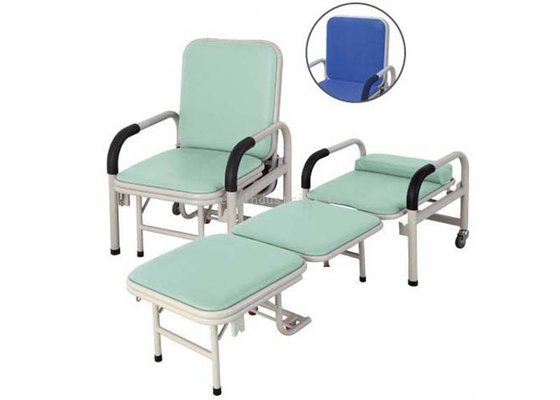 Convertible 3 Sections IV Infusion Chairs , Medical Folding Chair With Pillow