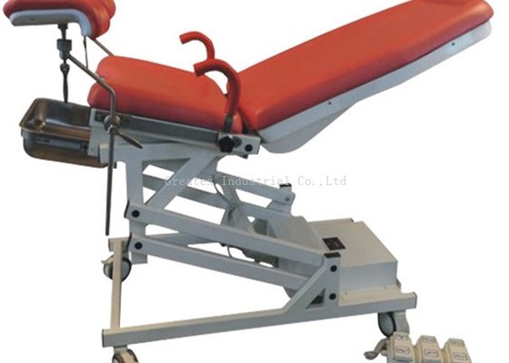 Electric Gynecology Exam Chair , Gynecological Examination Table Red Color