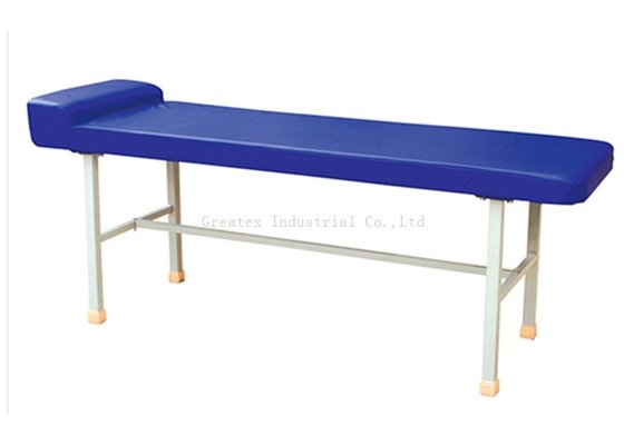Blue Medical Examination Couch , Simple Flat Exam Table With Pillow / Face Hole