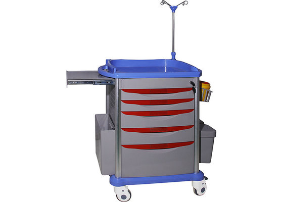 First Aid Emergency Trolley Equipment ABS Table Top Power Cable With Sockets