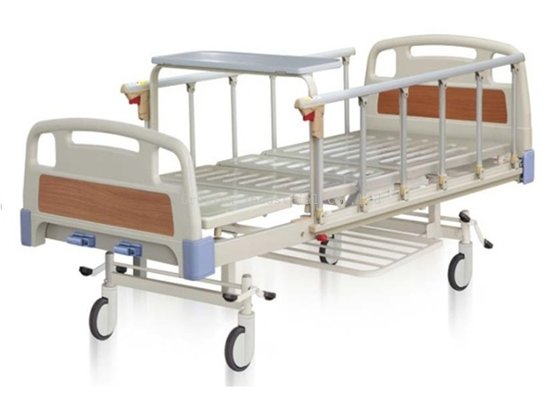 Full Size Hospital Bed Medical Equipment Beds Equipped With Center Brake System