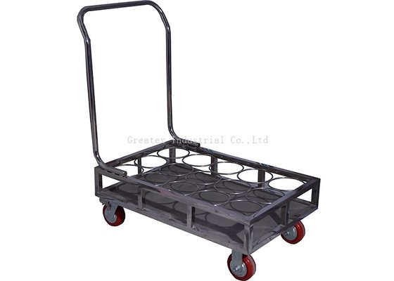 Bottles Delivery Stainless Steel Medical Trolley Designed For Thermos Cart