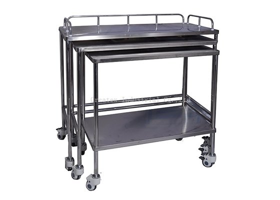 Reliable Stainless Steel Medical Instrument Trolley 3 Sets In One Space Saving