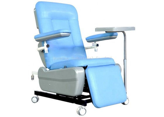 4 Sections Dialysis Recliner Chairs  Medical Reclining Phlebotomy Chair