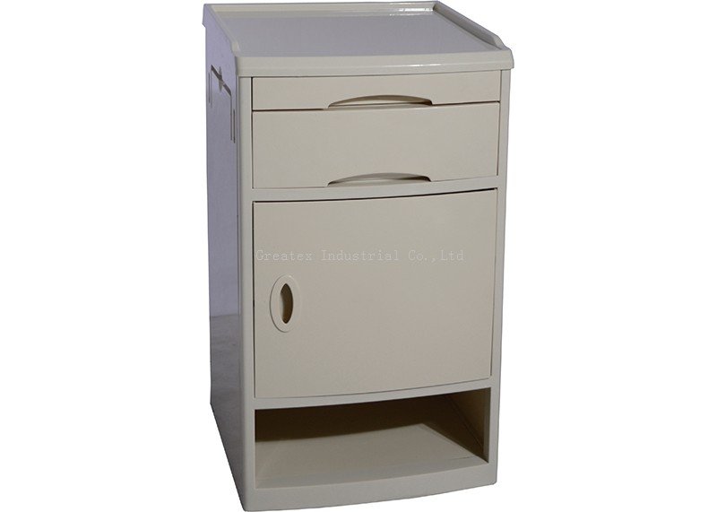 Color Optional Hospital Ward Furniture , ABS Plastic Medical Bedside Cabinet
