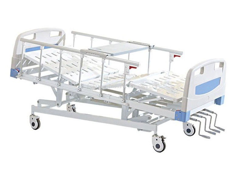 Hand Crank Medicare Hospital Bed Noiseless Castors Front - Back Tilt Function