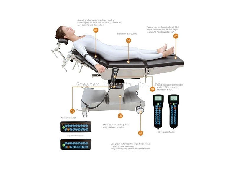 Hospital Operation Theatre Bed , Operating Room Table High Durability