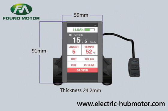 Full Color LCD Display Electric Bike Accessories For Speed / Battery Level Showing