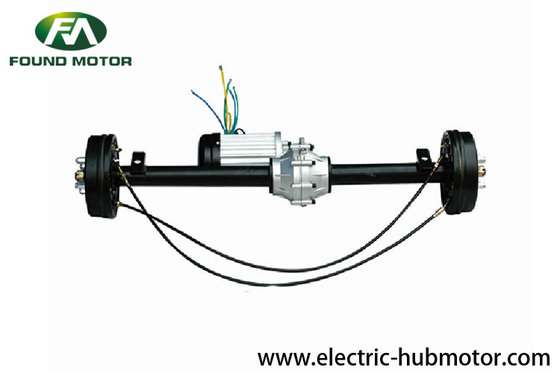 Switched reluctance motor with gearbox and rear axle.