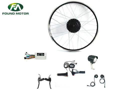 E Bicycle Conversion Kit 48V 500W BLDC Geared Motor Electric Bike Kit with Optional Front Light