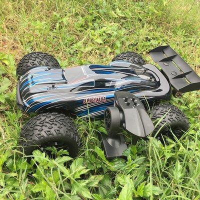 4WD 2.4GHZ 1/10th 19.9 Inch Brushless  Waterproof ESC 80A  Electric RC Car  Model Blue Color