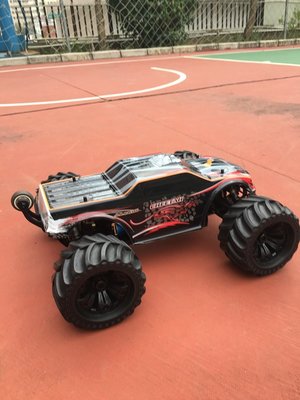 2.4G 1/10th Black Shell 4WD RC Monster Truck With Waterproof 120A ESC