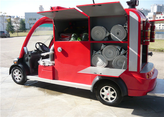Small 48V Battery 2 Seats Electric Fire Truck With CE For Fire Fighting
