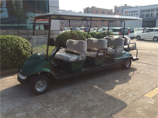 Green Color Club 8 Seater Golf Carts 48V Battery For Multi Passenger