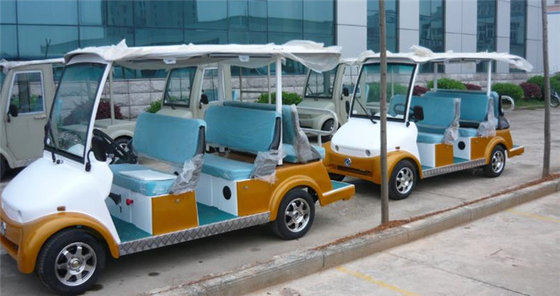 Customized Color 6 Passenger Electric Car Golf Buggy With DC Motor 48V Battery