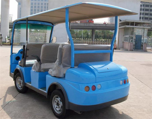 Blue 4.0KW Motor Club 8 Seater Electric Car For 8 Person With Pure Electric Power