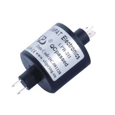 Pins Slip Ring  2circuits @ 25A Large Current , No Mercury , Speed Up to 300 rpm Continuous for Packing Machine