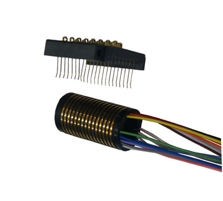 15 Circuits Separate Slip Ring Speed Up To 100 Rpm Continuous Pin Gold Plated Contact Materials